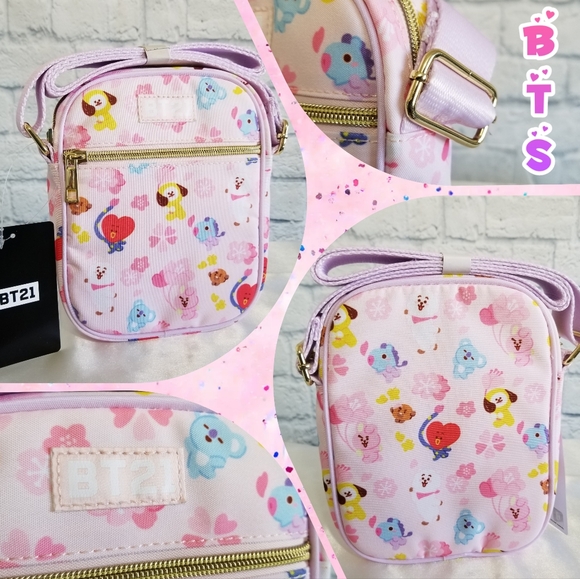 Hot Topic | Bags | Bt2 Bts Cherry Blossom Floral Athletic Crossbody Bag ...